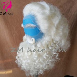 Wavy curly christmas Santa claus wig,santa beard Y-20 - ZM hair