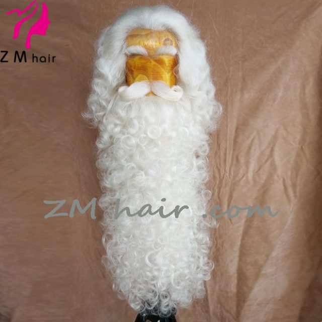Wavy curly christmas Santa claus wig,santa beard Y-20 - ZM hair