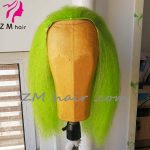 Green yak hair Christmas Grinch lace pieces and wig set C-18 - ZM hair