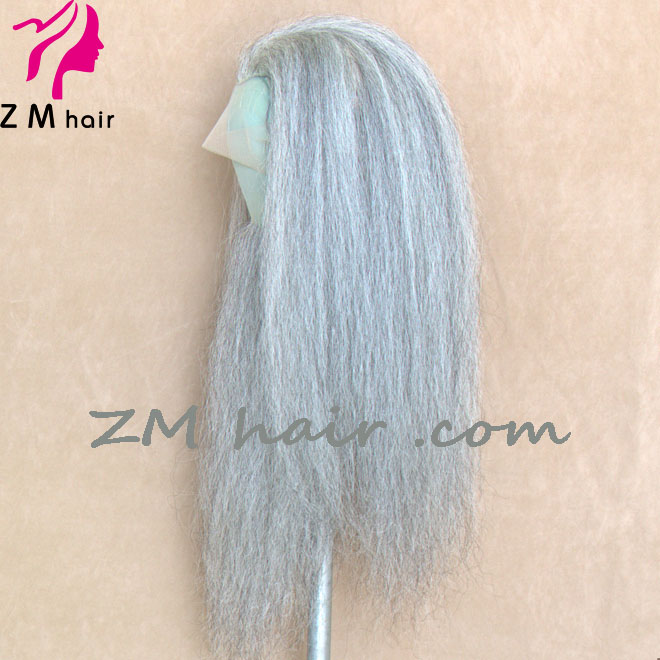 Grey long yak hair Wizard wig and beard set for adults C-13 - ZM hair