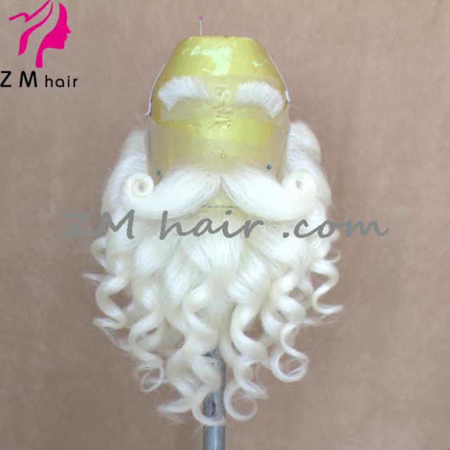Big curly fake realistic lace santa beard set B-07 - ZM hair