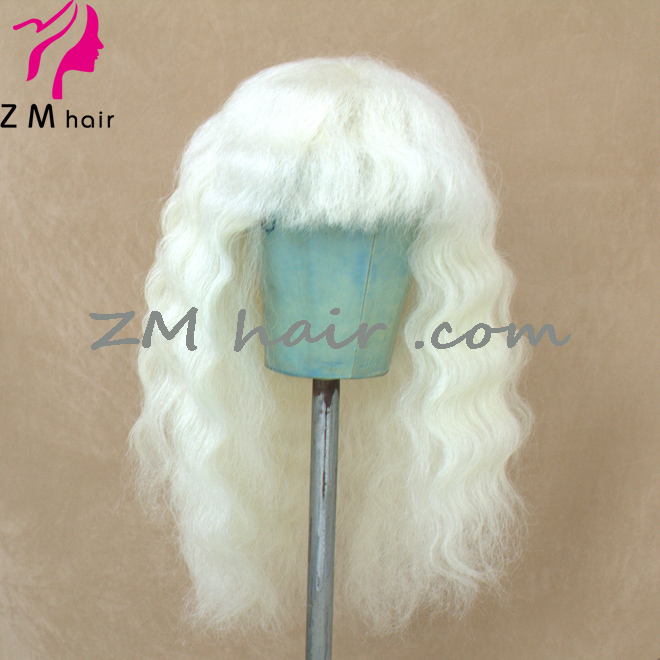 Valuable adjustable yak hair wavy mrs santa claus wig Mrs-03 - ZM hair