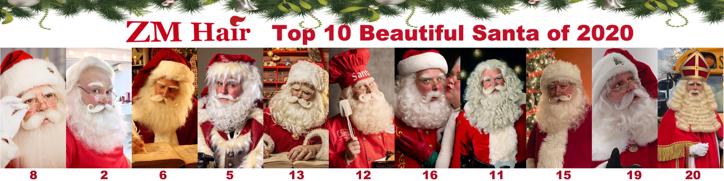 ZM hair Santa Claus Beard Wig Set Online Shop