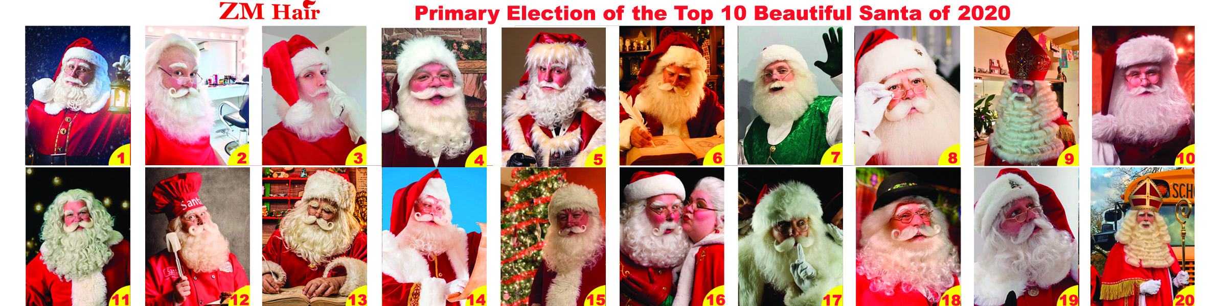 ZM hair Santa Claus Beard Wig Set Online Shop